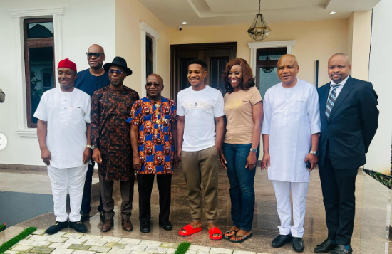 Alex Otti Visits Jerry Eze Alongside Excos & Other Friends